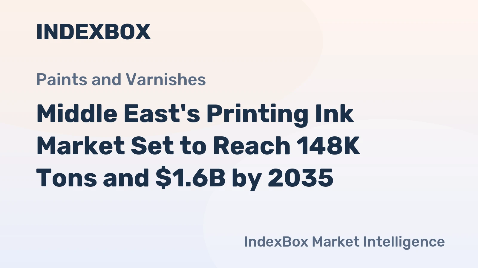 Middle East's Printing Ink Market Set to Reach 148K Tons and $1.6B by 2035