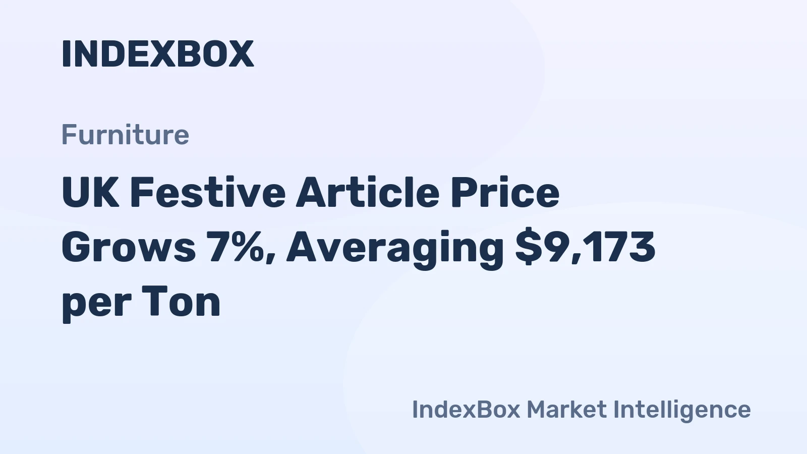 UK Festive Article Price Grows 7%, Averaging $9,173 per Ton