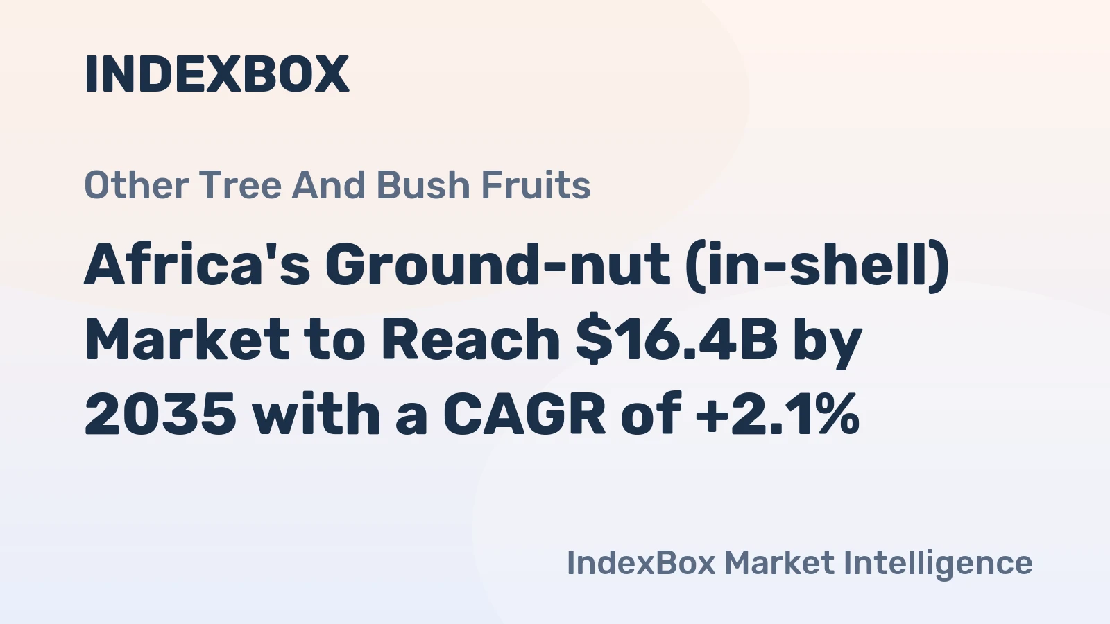 Africa's Ground-nut (in-shell) Market to Reach $16.4B by 2035 with a CAGR of +2.1%
