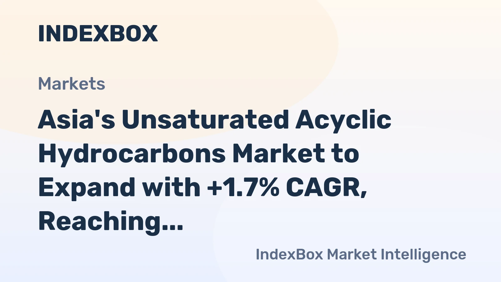 Asia's Unsaturated Acyclic Hydrocarbons Market to Expand with +1.7% CAGR, Reaching 2.8M Tons by 2035