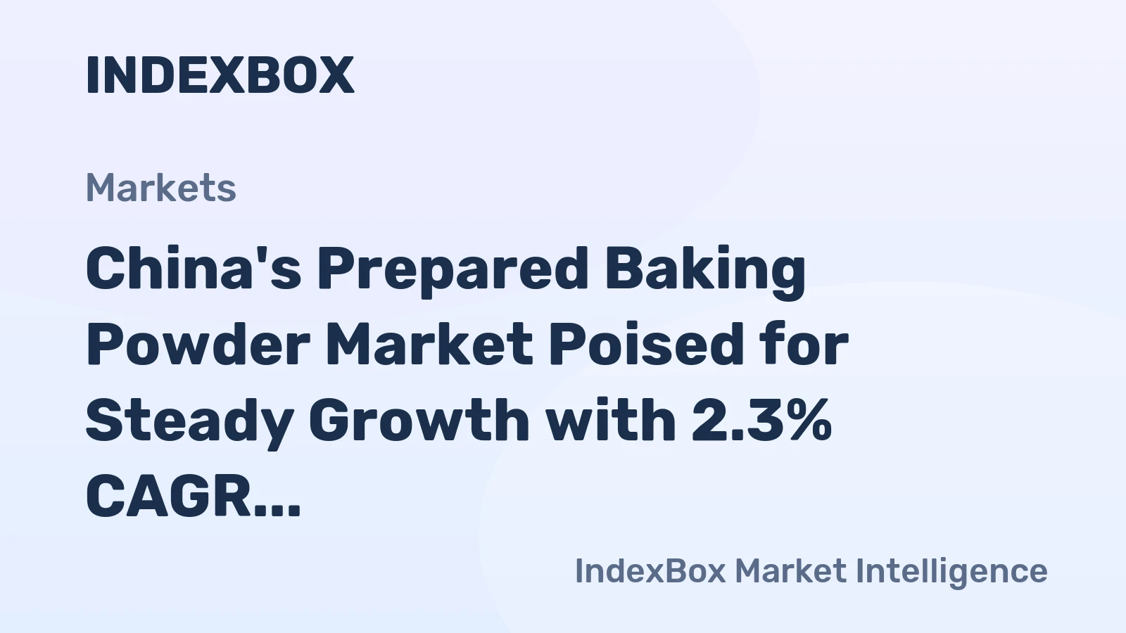 China's Prepared Baking Powder Market Poised for Steady Growth with 2.3% CAGR Through 2035