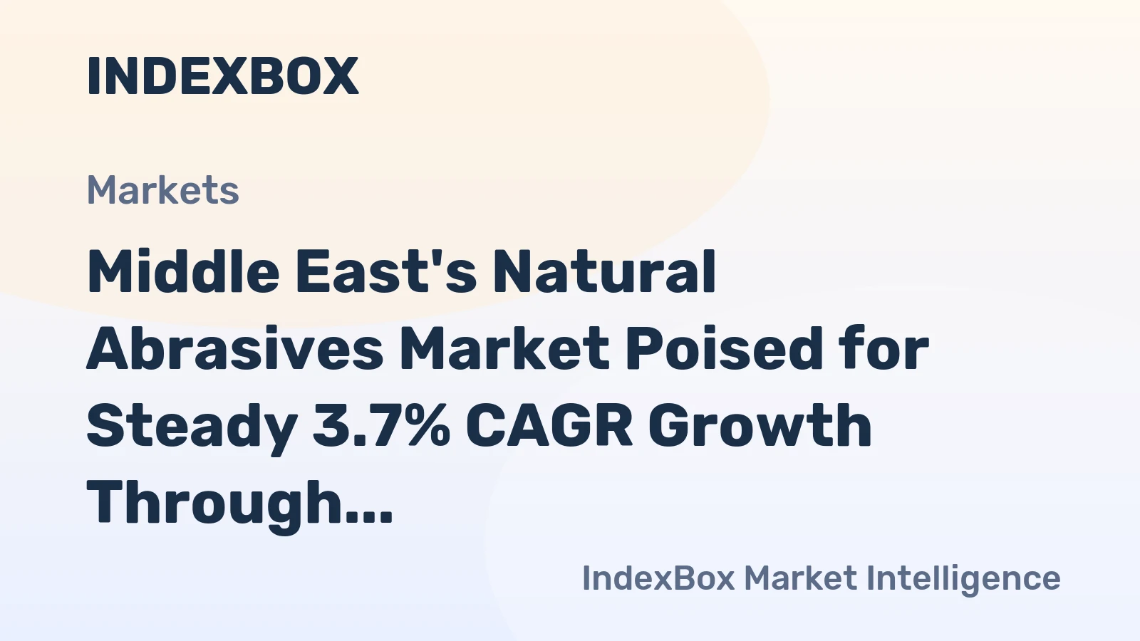 Middle East's Natural Abrasives Market Poised for Steady 3.7% CAGR Growth Through 2035