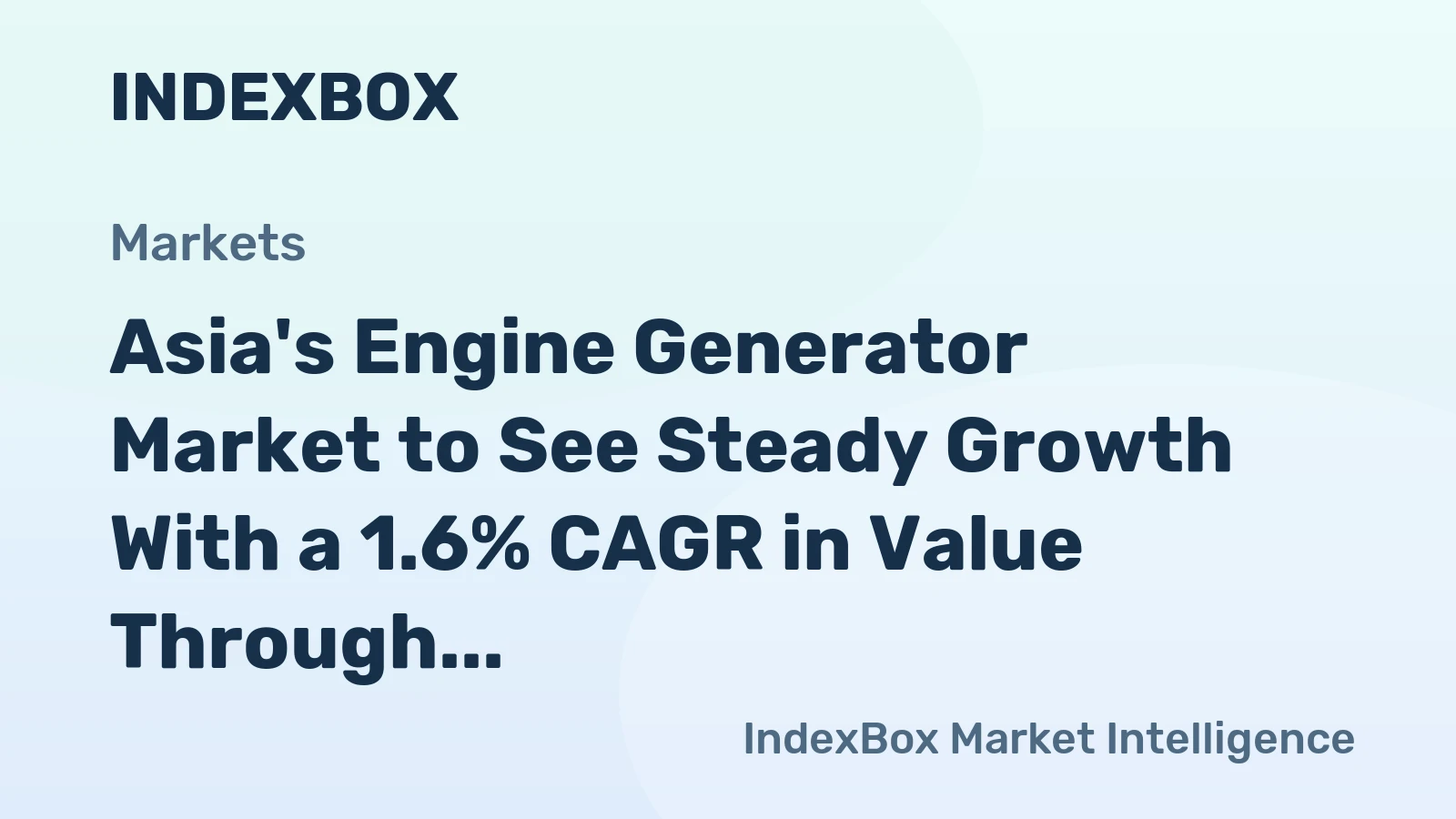 Asia's Engine Generator Market to See Steady Growth With a 1.6% CAGR in Value Through 2035