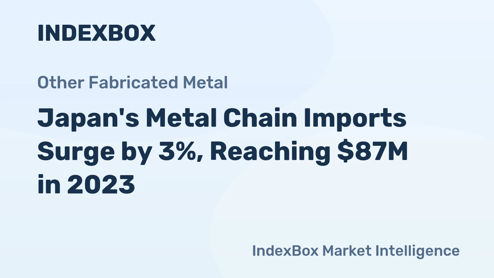 Japan's Metal Chain Imports Surge by 3%, Reaching $87M in 2023