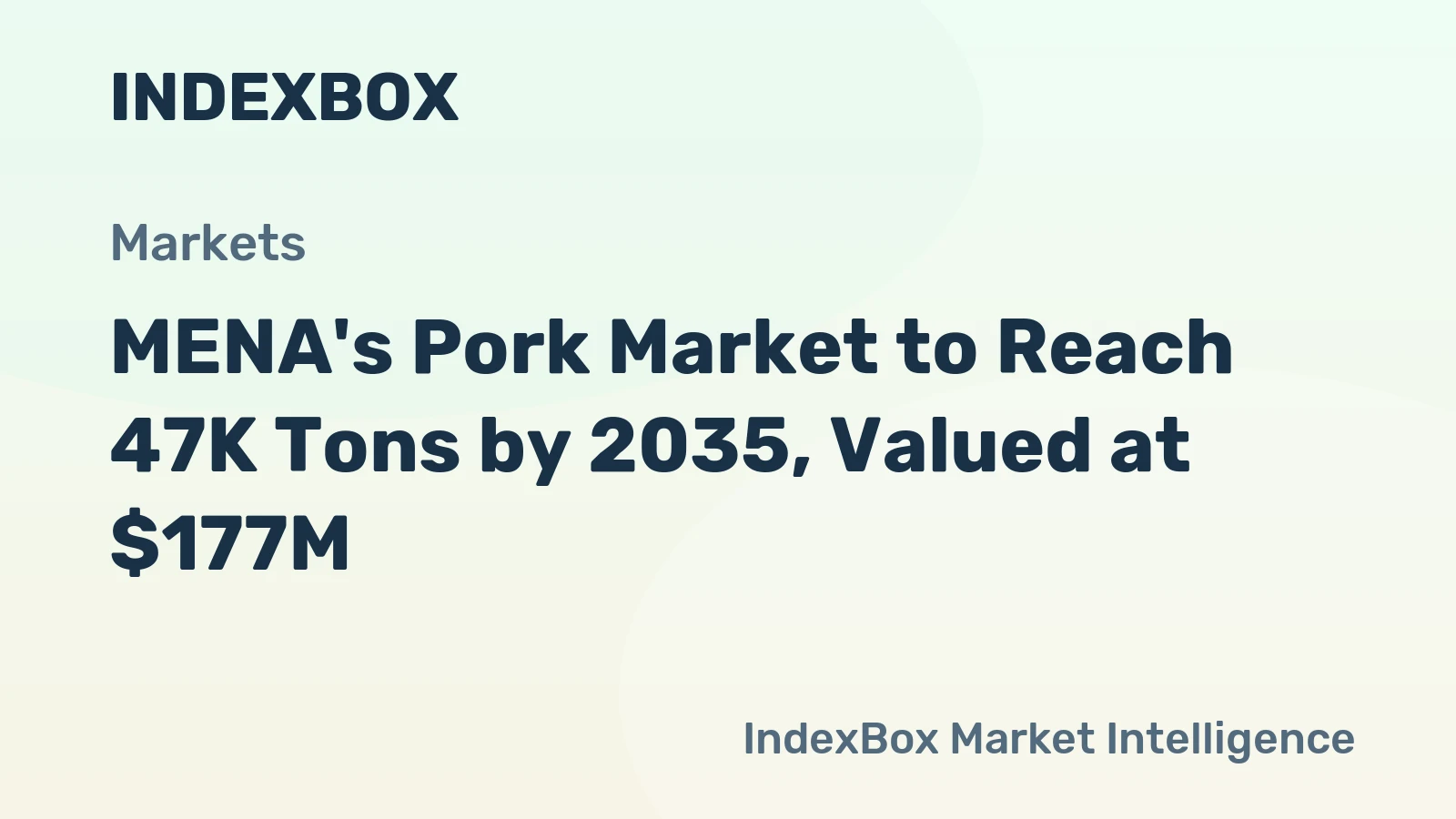 MENA's Pork Market to Reach 47K Tons by 2035, Valued at $177M