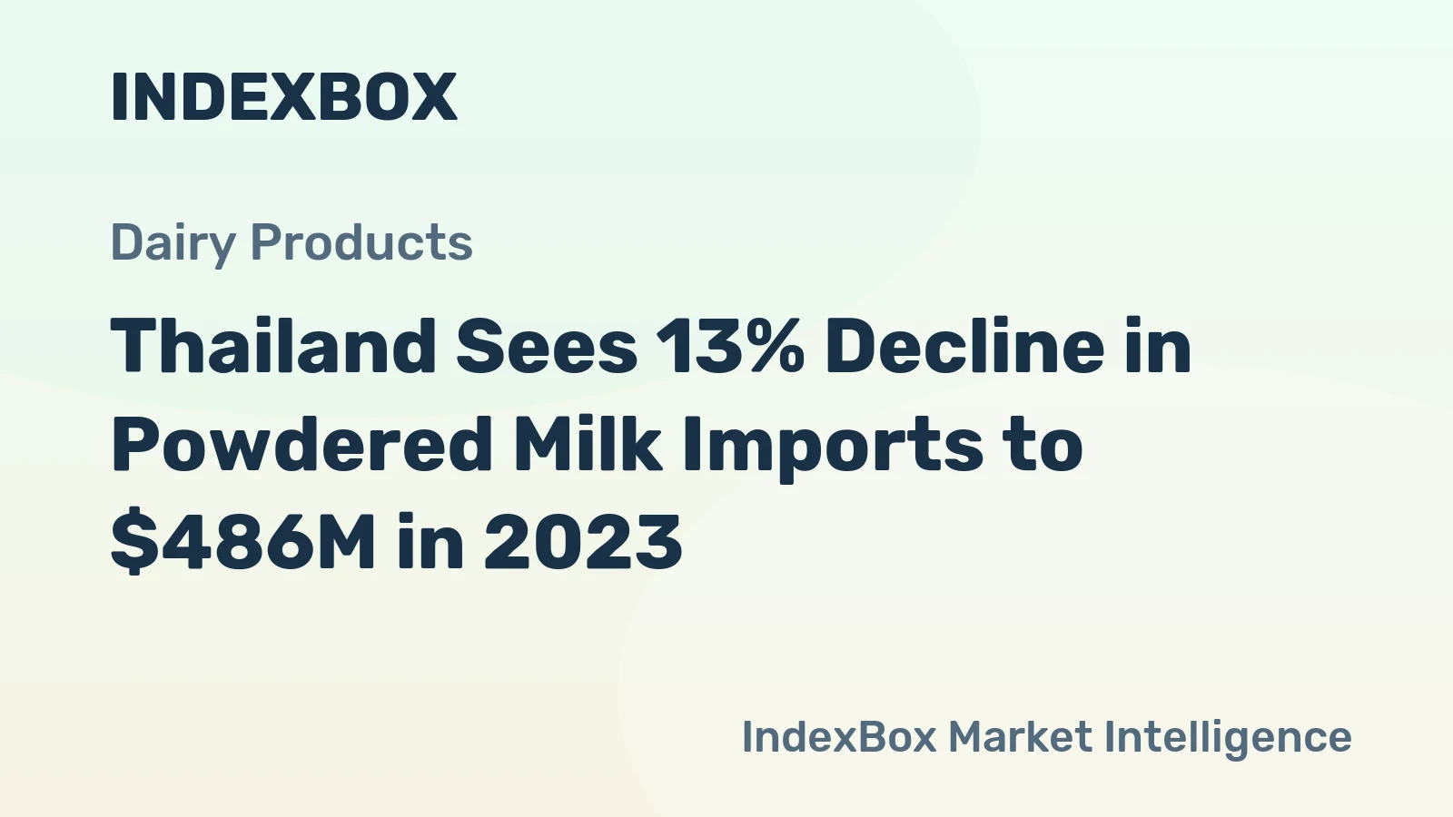 Thailand Sees 13% Decline in Powdered Milk Imports to $486M in 2023