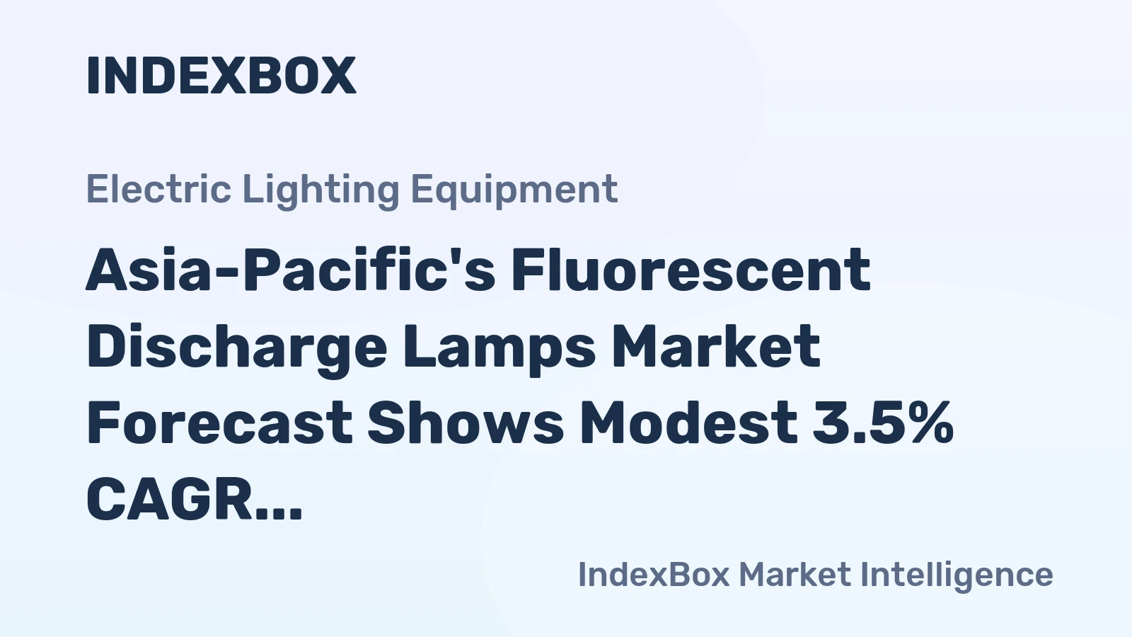 Asia-Pacific's Fluorescent Discharge Lamps Market Forecast Shows Modest 3.5% CAGR Volume Growth Through 2035