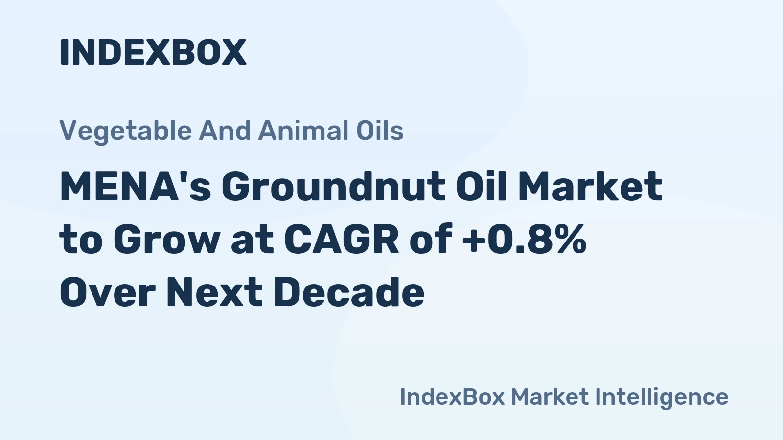 MENA's Groundnut Oil Market to Grow at CAGR of +0.8% Over Next Decade