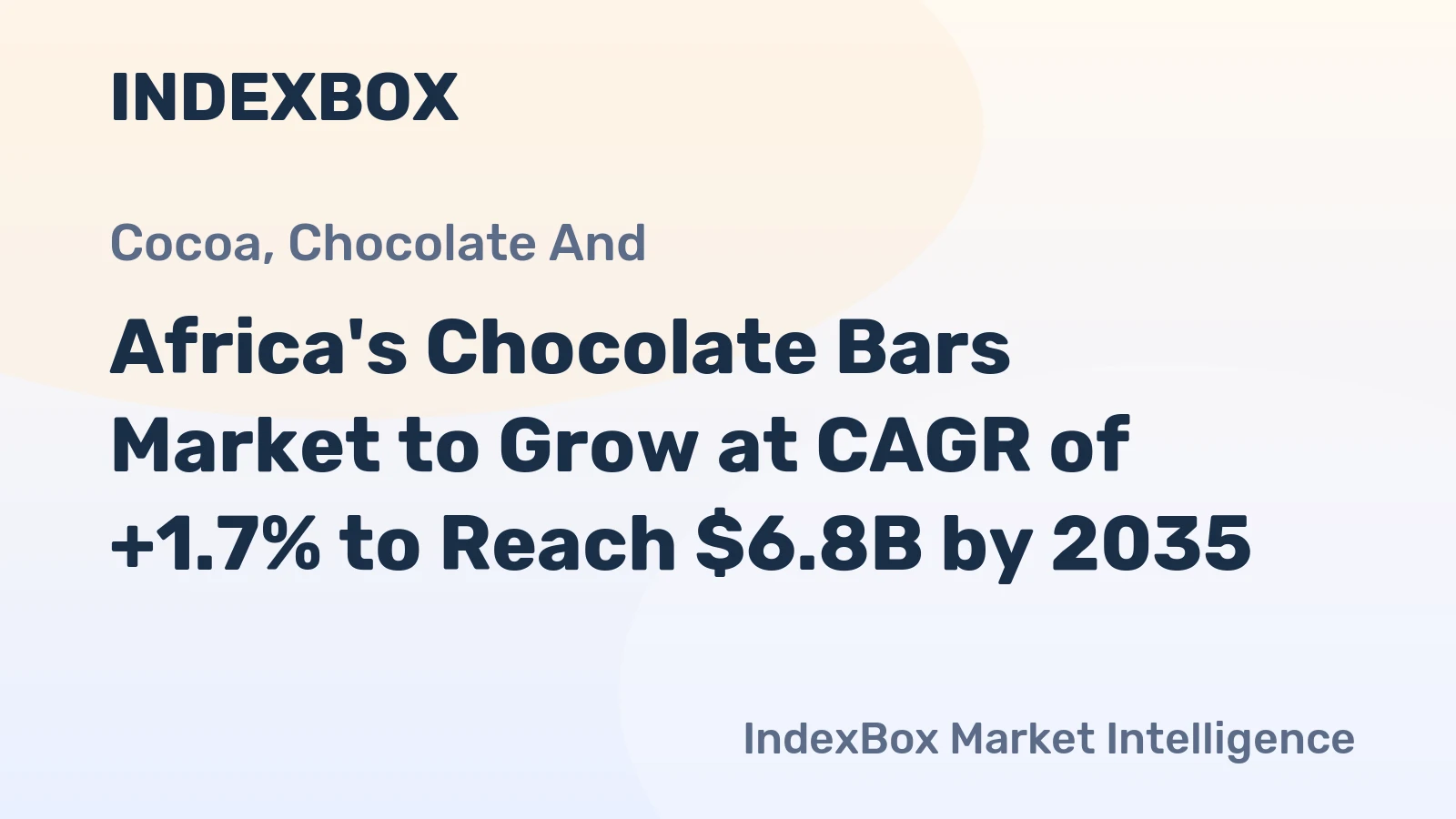 Africa's Chocolate Bars Market to Grow at CAGR of +1.7% to Reach $6.8B by 2035