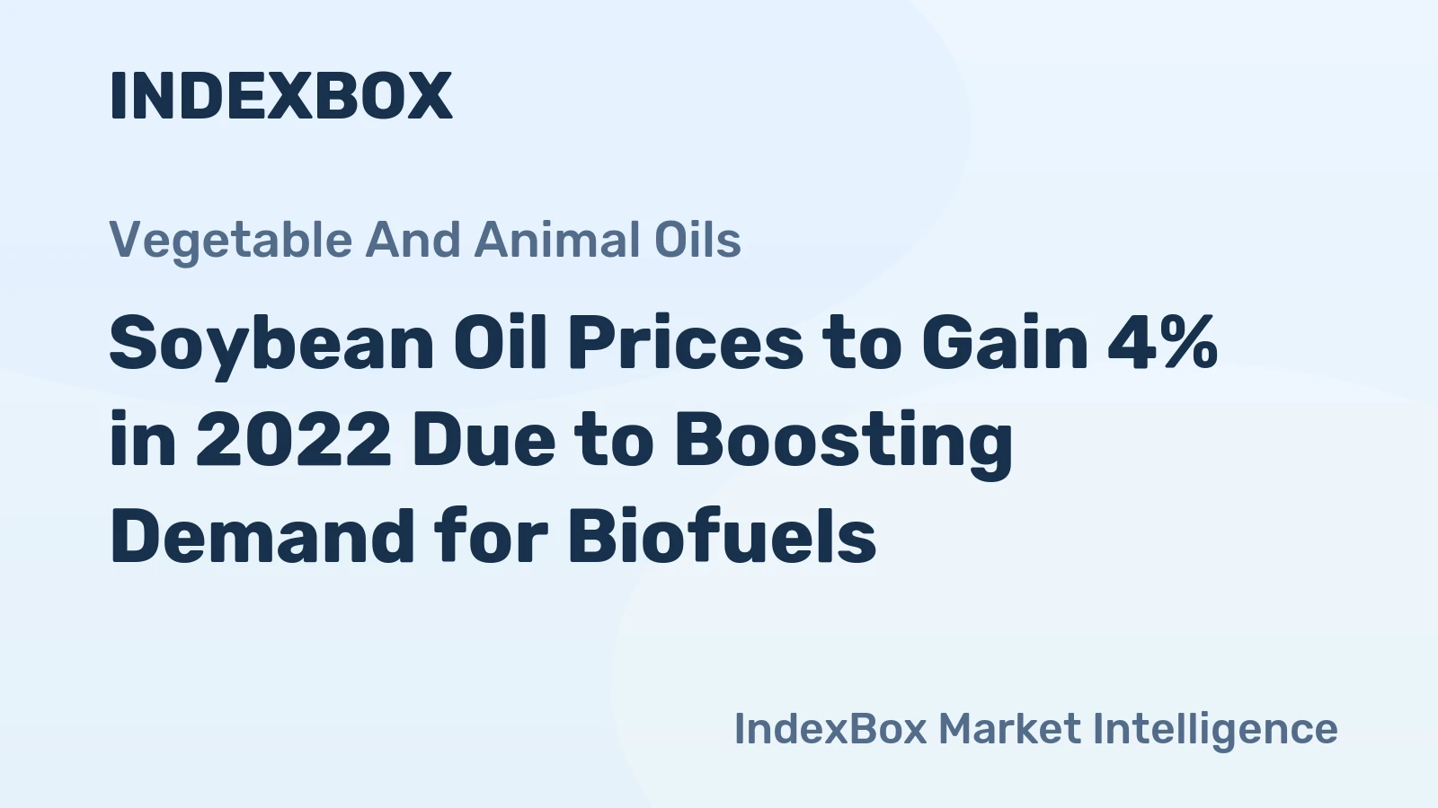 Soybean Oil Prices to Gain 4% in 2022 Due to Boosting Demand for Biofuels 