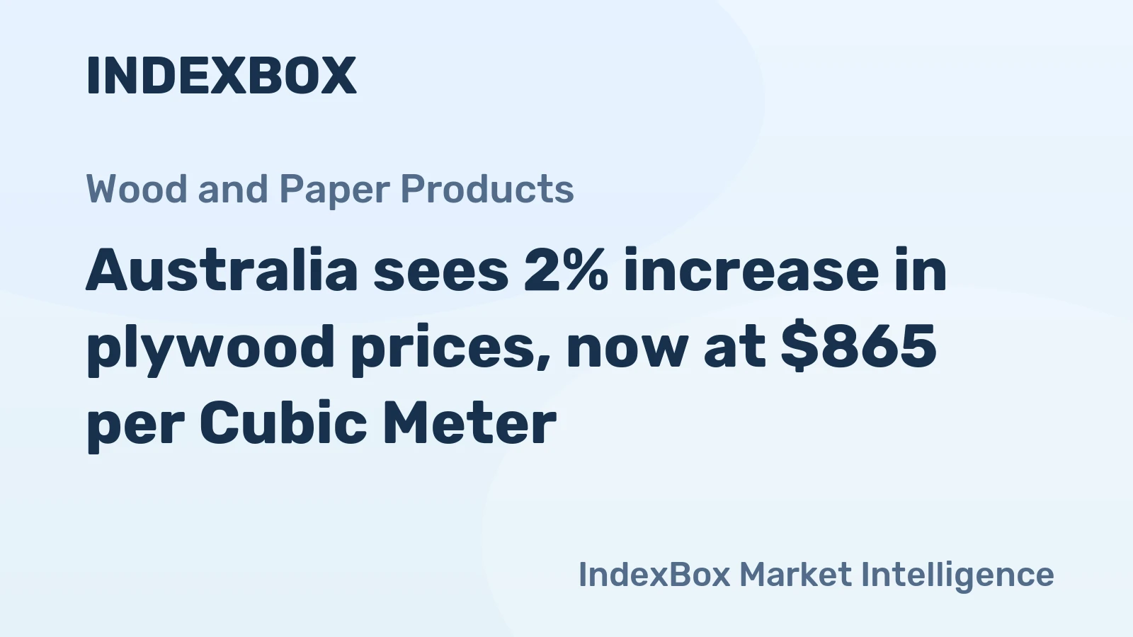 Australia sees 2% increase in plywood prices, now at $865 per Cubic Meter