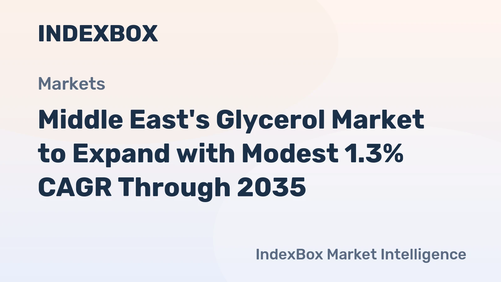 Middle East's Glycerol Market to Expand with Modest 1.3% CAGR Through 2035