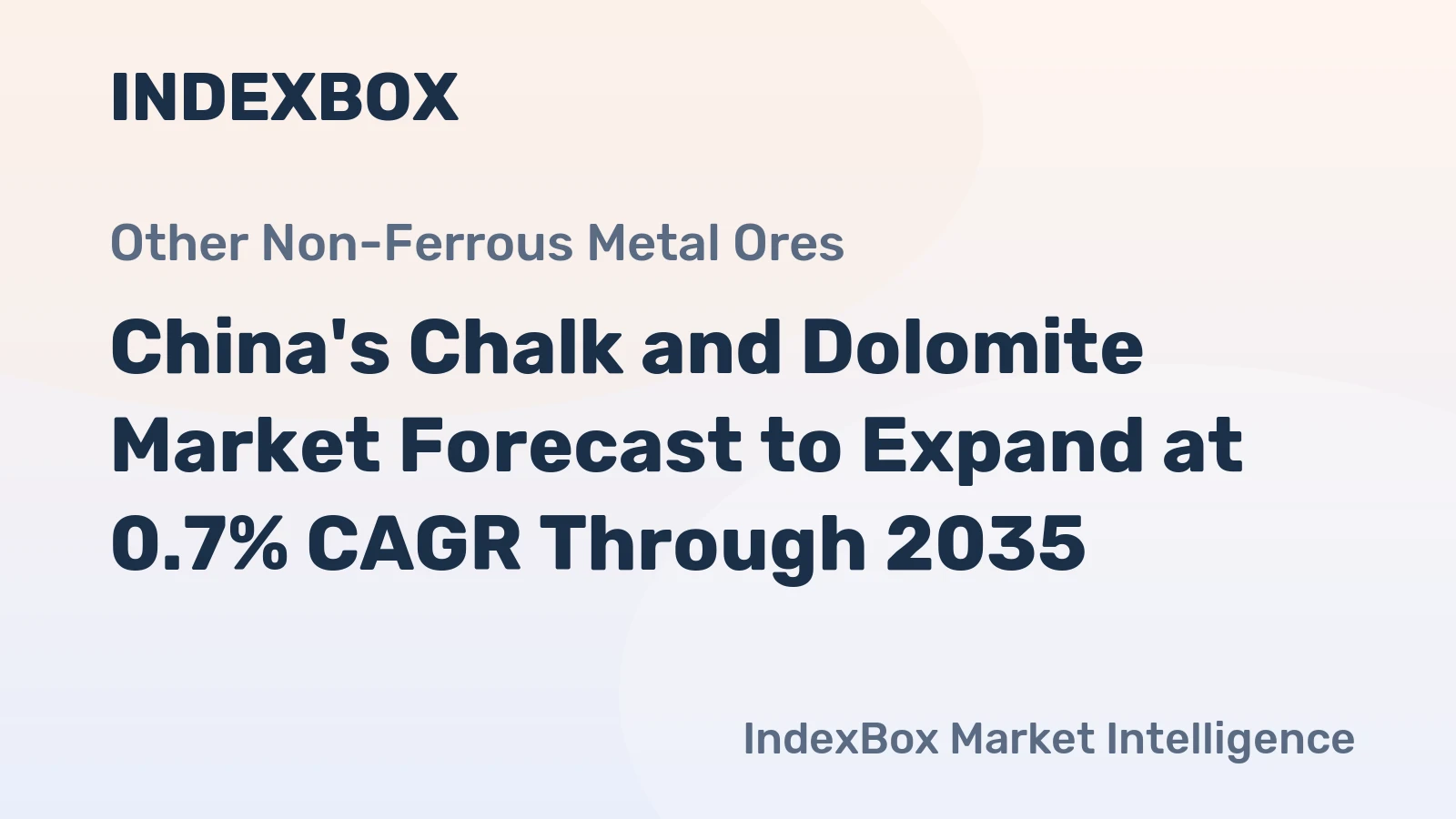 China's Chalk and Dolomite Market Forecast to Expand at 0.7% CAGR Through 2035