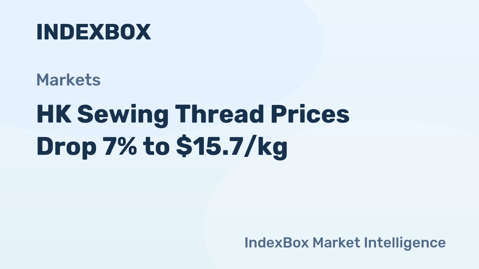 HK Sewing Thread Prices Drop 7% to $15.7/kg