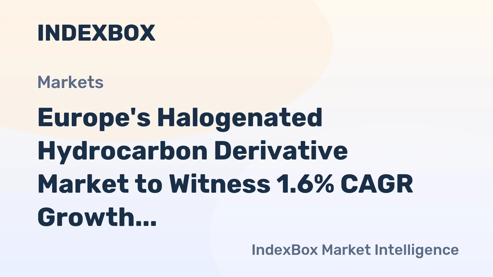 Europe's Halogenated Hydrocarbon Derivative Market to Witness 1.6% CAGR Growth in Volume and 2.4% CAGR Growth in Value from 2024 to 2035