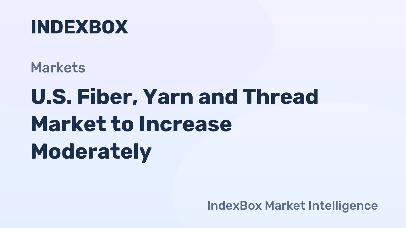 U.S. Fiber, Yarn and Thread Market to Increase Moderately