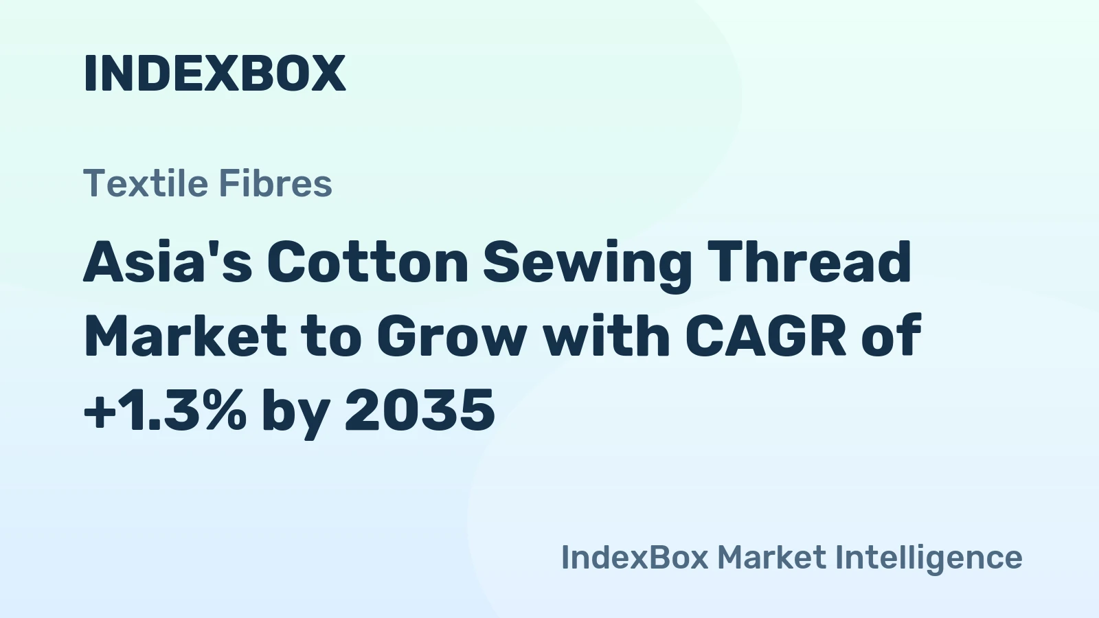 Asia's Cotton Sewing Thread Market to Grow with CAGR of +1.3% by 2035