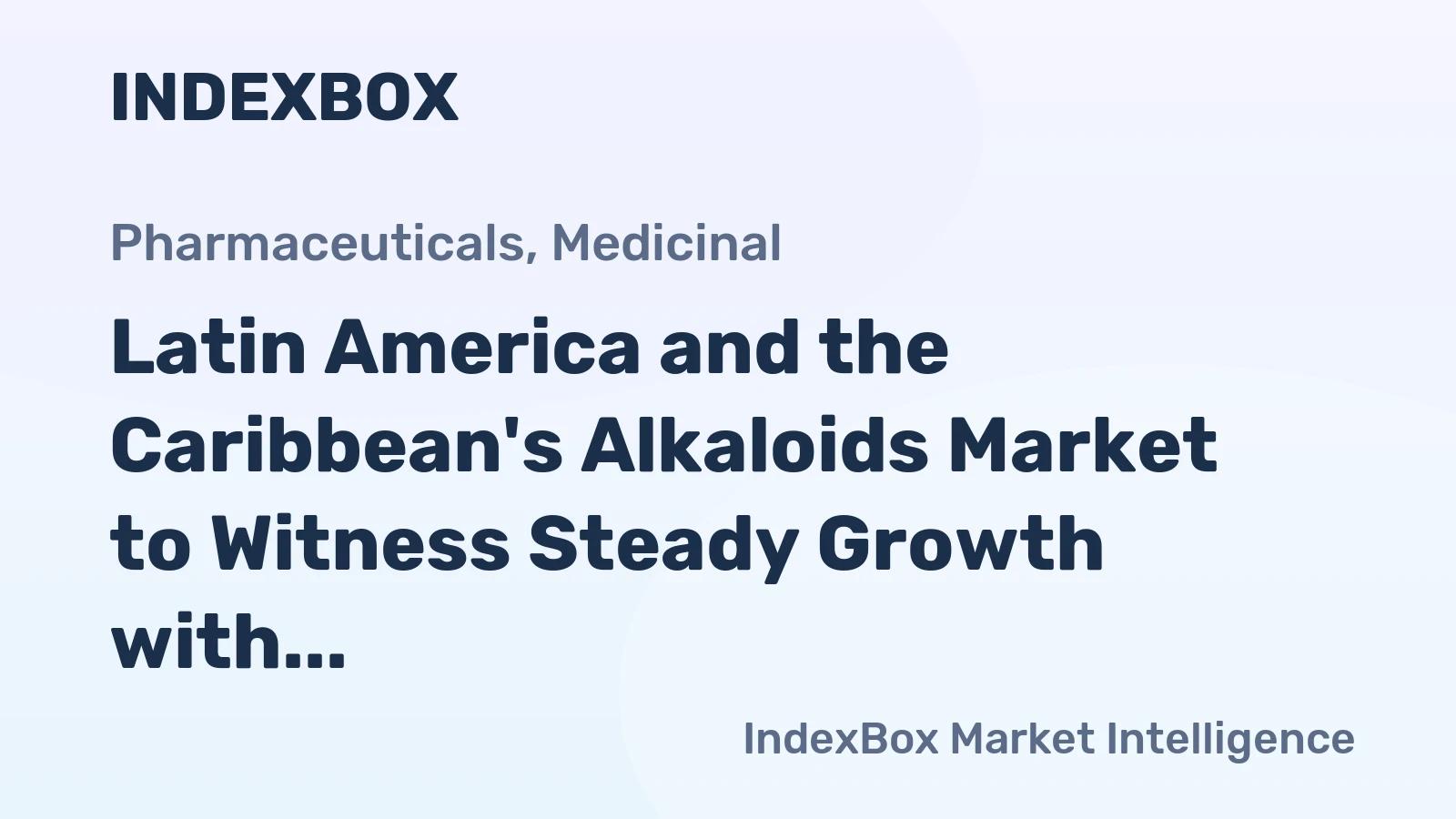 Latin America and the Caribbean's Alkaloids Market to Witness Steady Growth with +1.2% CAGR through 2035