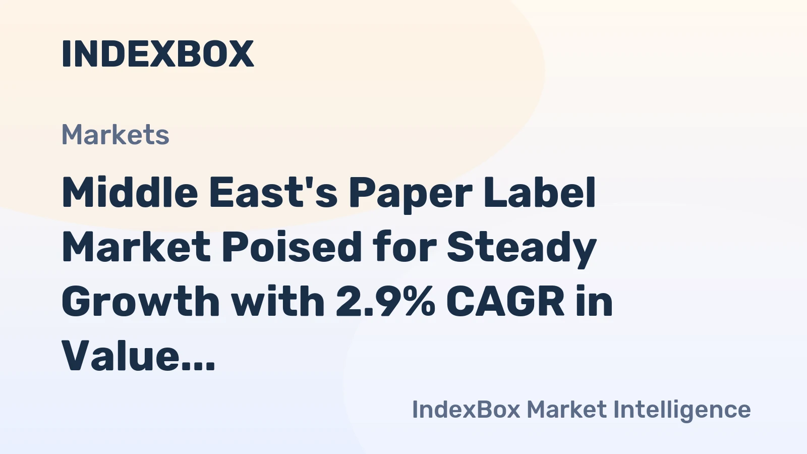 Middle East's Paper Label Market Poised for Steady Growth with 2.9% CAGR in Value Through 2035