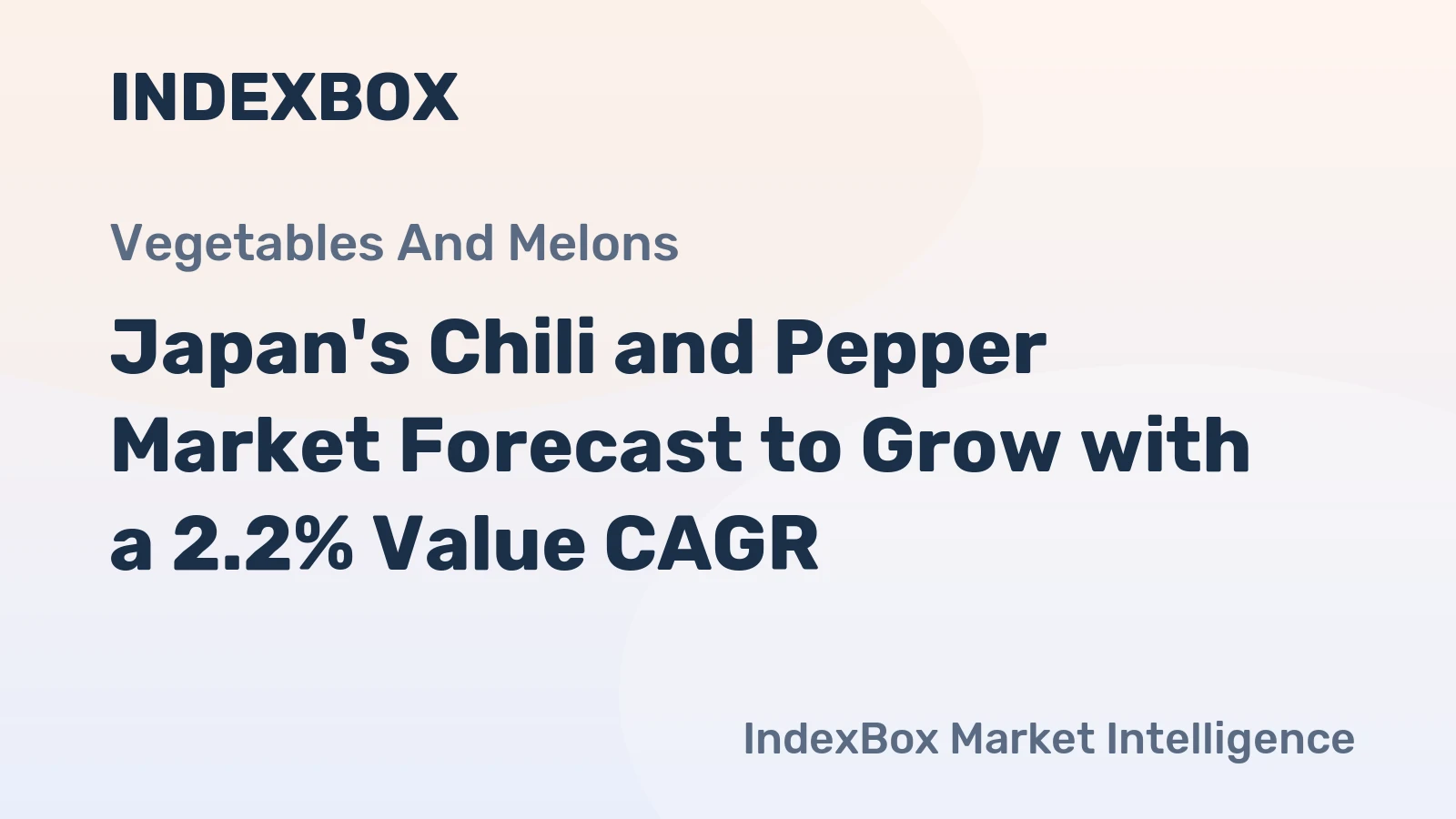 Japan's Chili and Pepper Market Forecast to Grow with a 2.2% Value CAGR