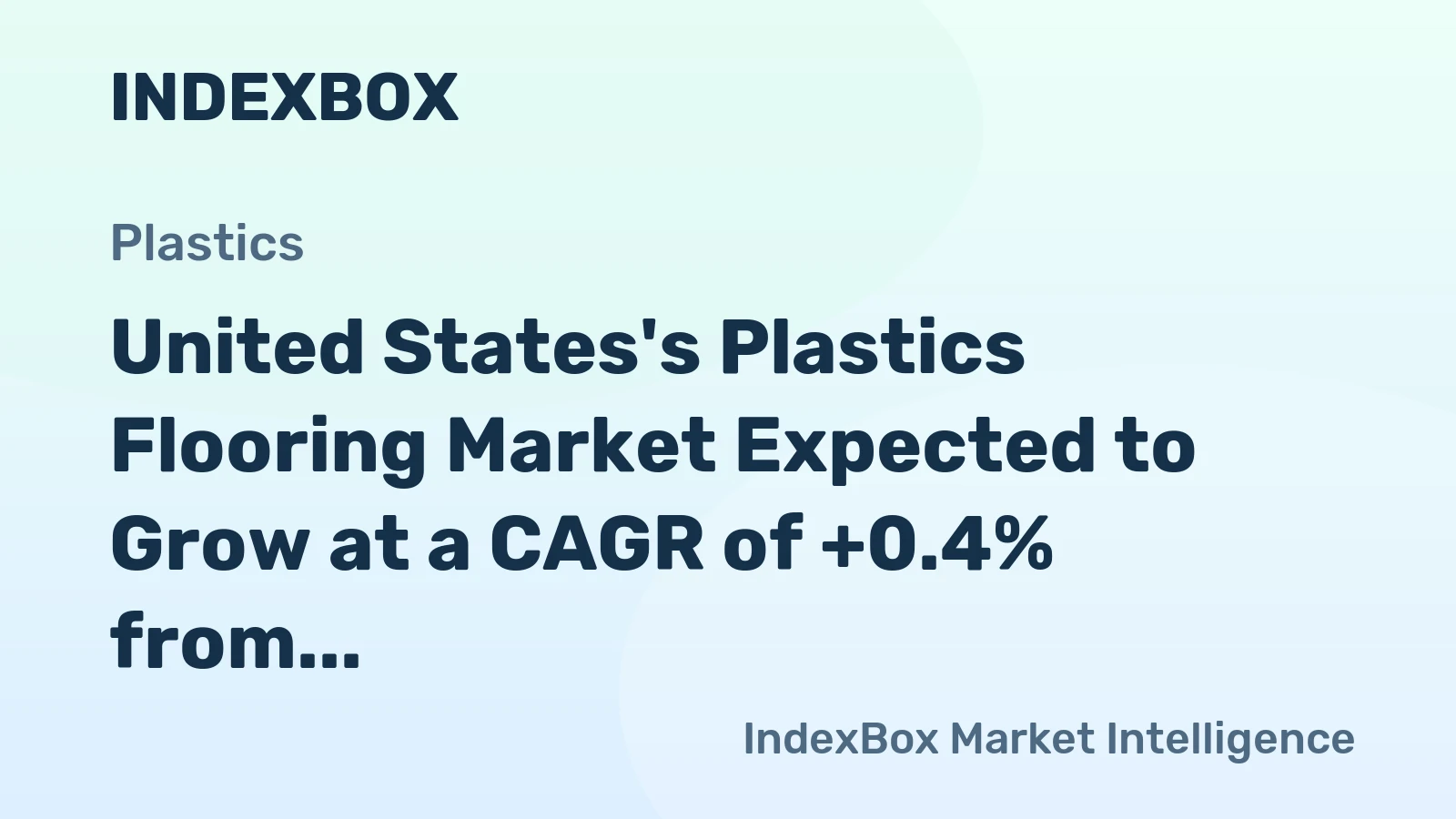 United States's Plastics Flooring Market Expected to Grow at a CAGR of +0.4% from 2024 to 2035