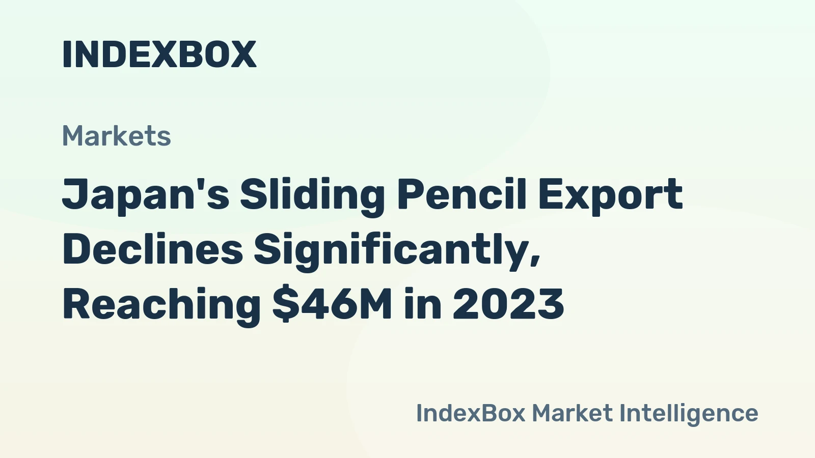 Japan's Sliding Pencil Export Declines Significantly, Reaching $46M in 2023