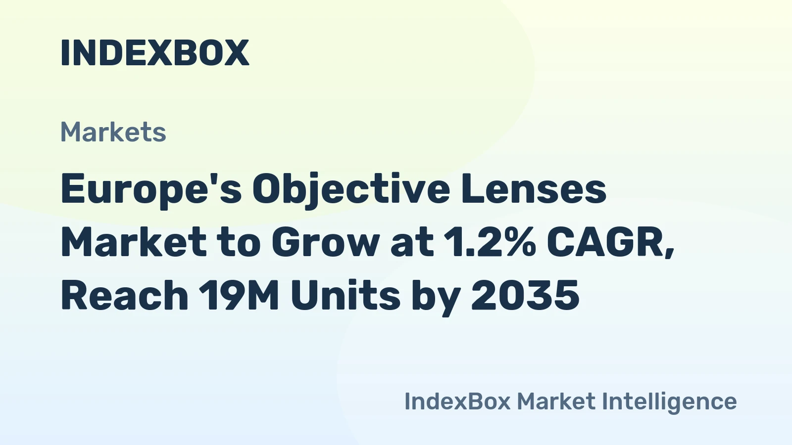 Europe's Objective Lenses Market to Grow at 1.2% CAGR, Reach 19M Units by 2035