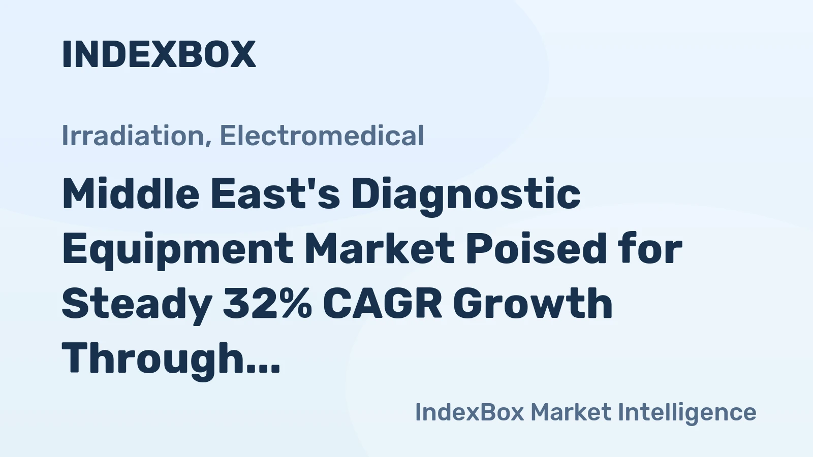 Middle East's Diagnostic Equipment Market Poised for Steady 32% CAGR Growth Through 2035