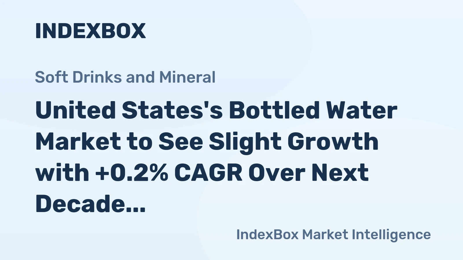 United States's Bottled Water Market to See Slight Growth with +0.2% CAGR Over Next Decade