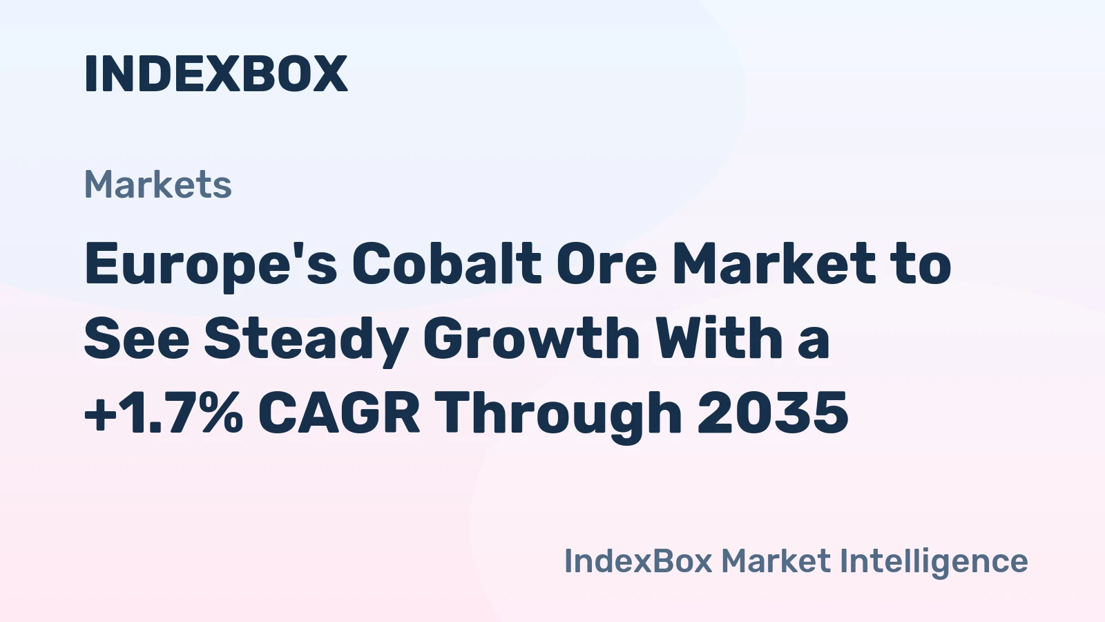 Europe's Cobalt Ore Market to See Steady Growth With a +1.7% CAGR Through 2035