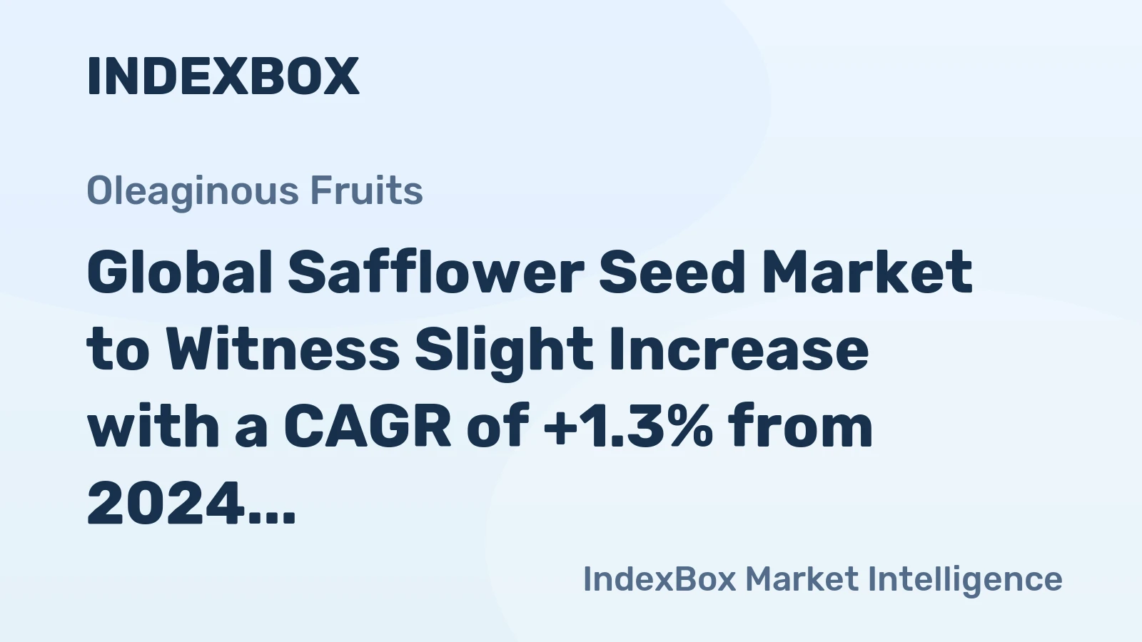Global Safflower Seed Market to Witness Slight Increase with a CAGR of +1.3% from 2024 to 2035