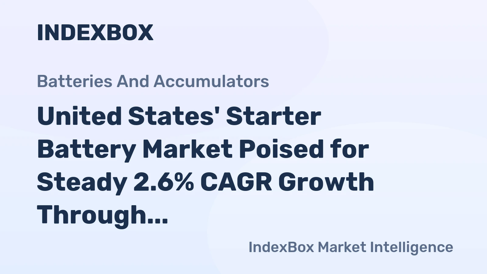 United States' Starter Battery Market Poised for Steady 2.6% CAGR Growth Through 2035