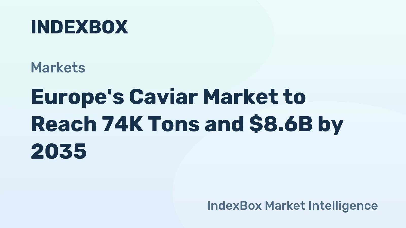 Europe's Caviar Market to Reach 74K Tons and $8.6B by 2035