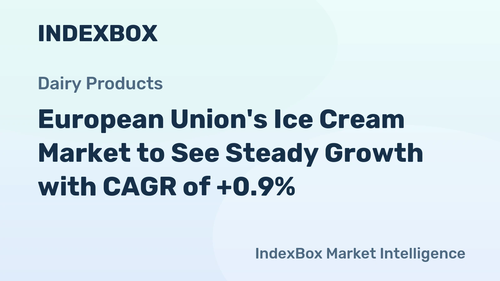 European Union's Ice Cream Market to See Steady Growth with CAGR of +0.9%
