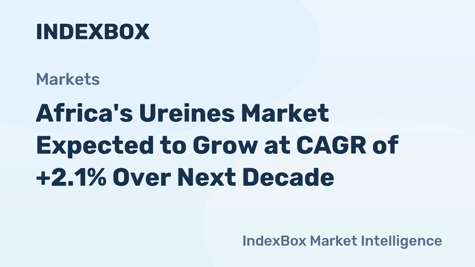 Africa's Ureines Market Expected to Grow at CAGR of +2.1% Over Next Decade