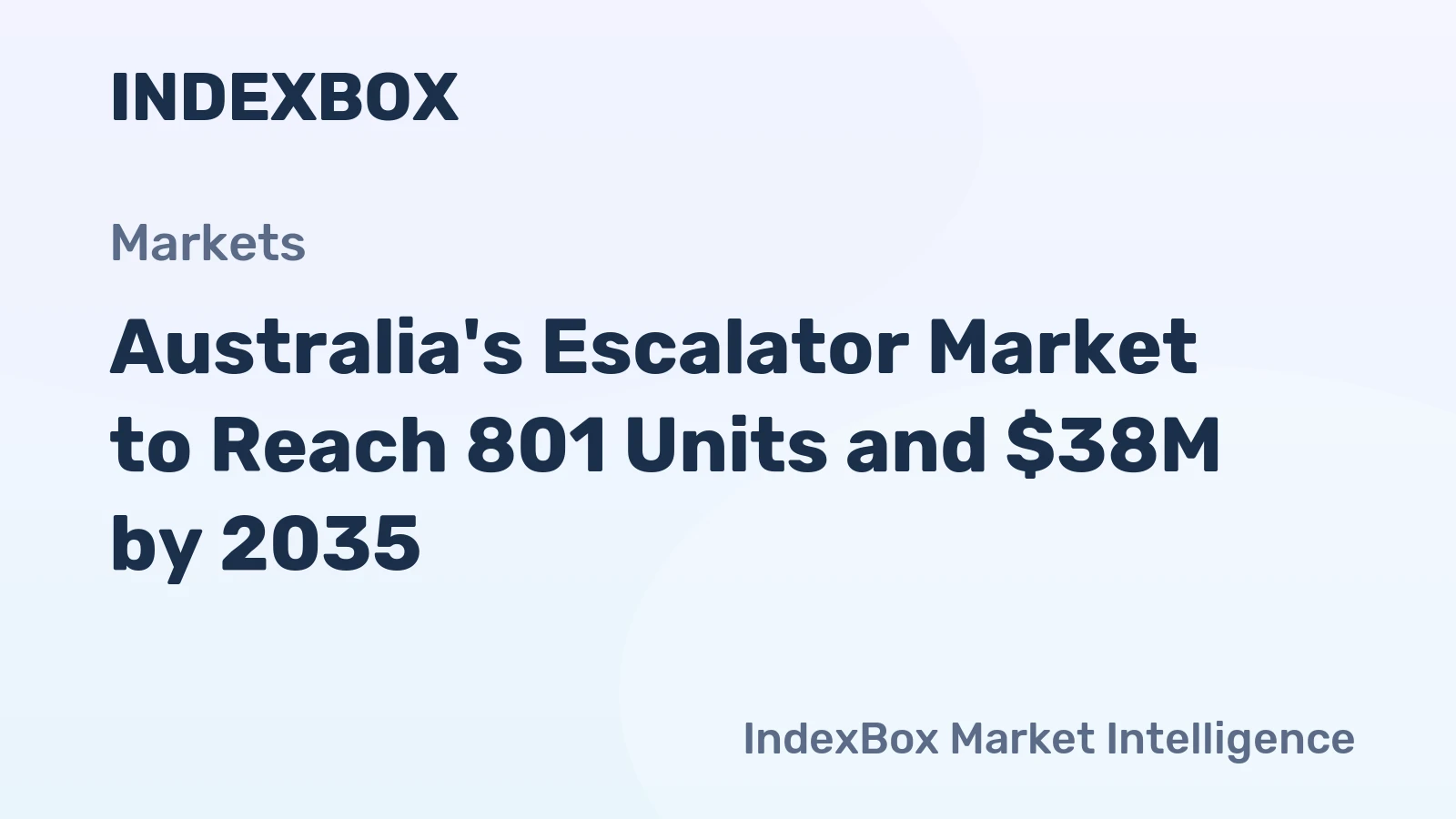 Australia's Escalator Market to Reach 801 Units and $38M by 2035