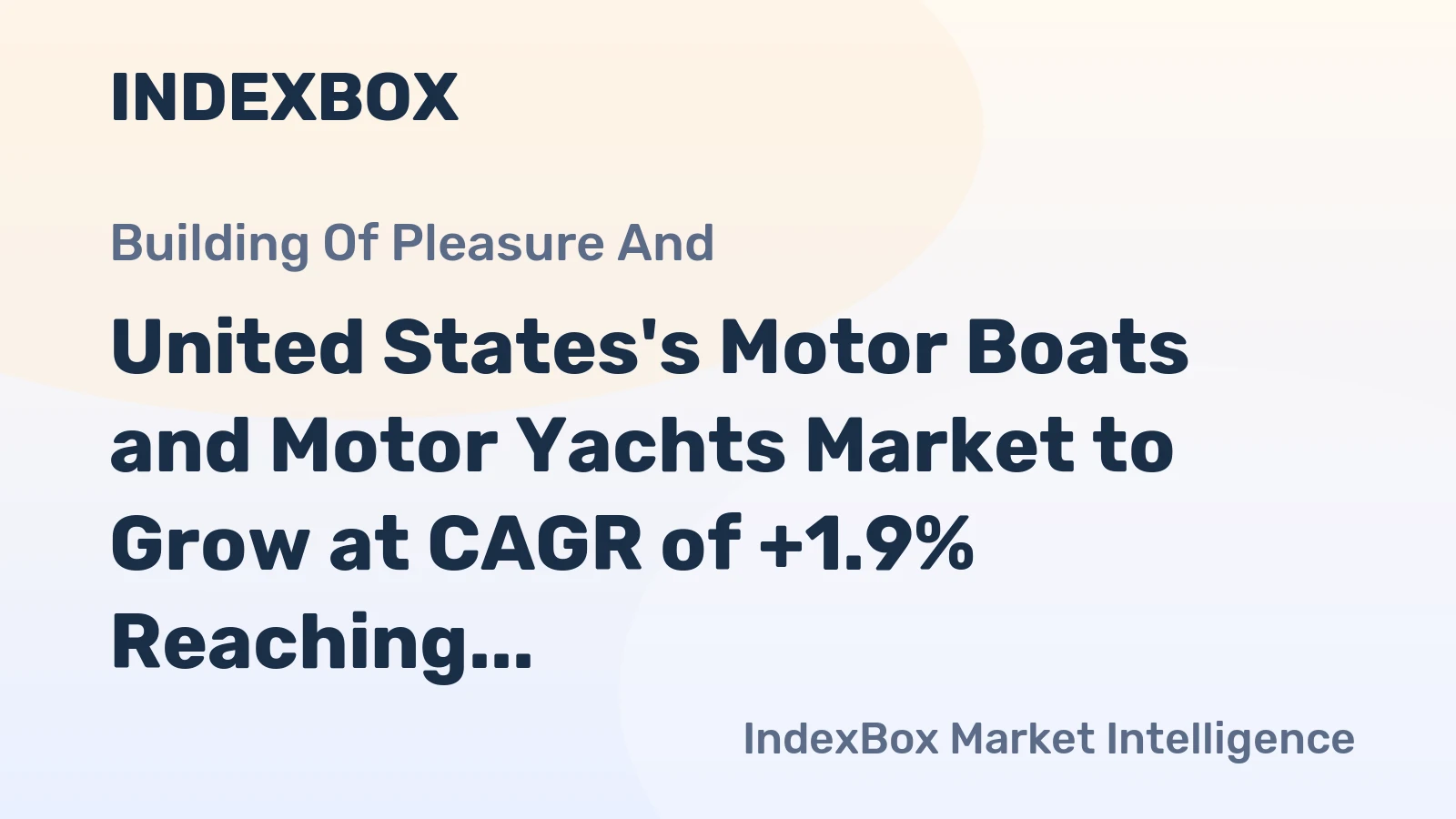 United States's Motor Boats and Motor Yachts Market to Grow at CAGR of +1.9% Reaching $5.3B by 2035