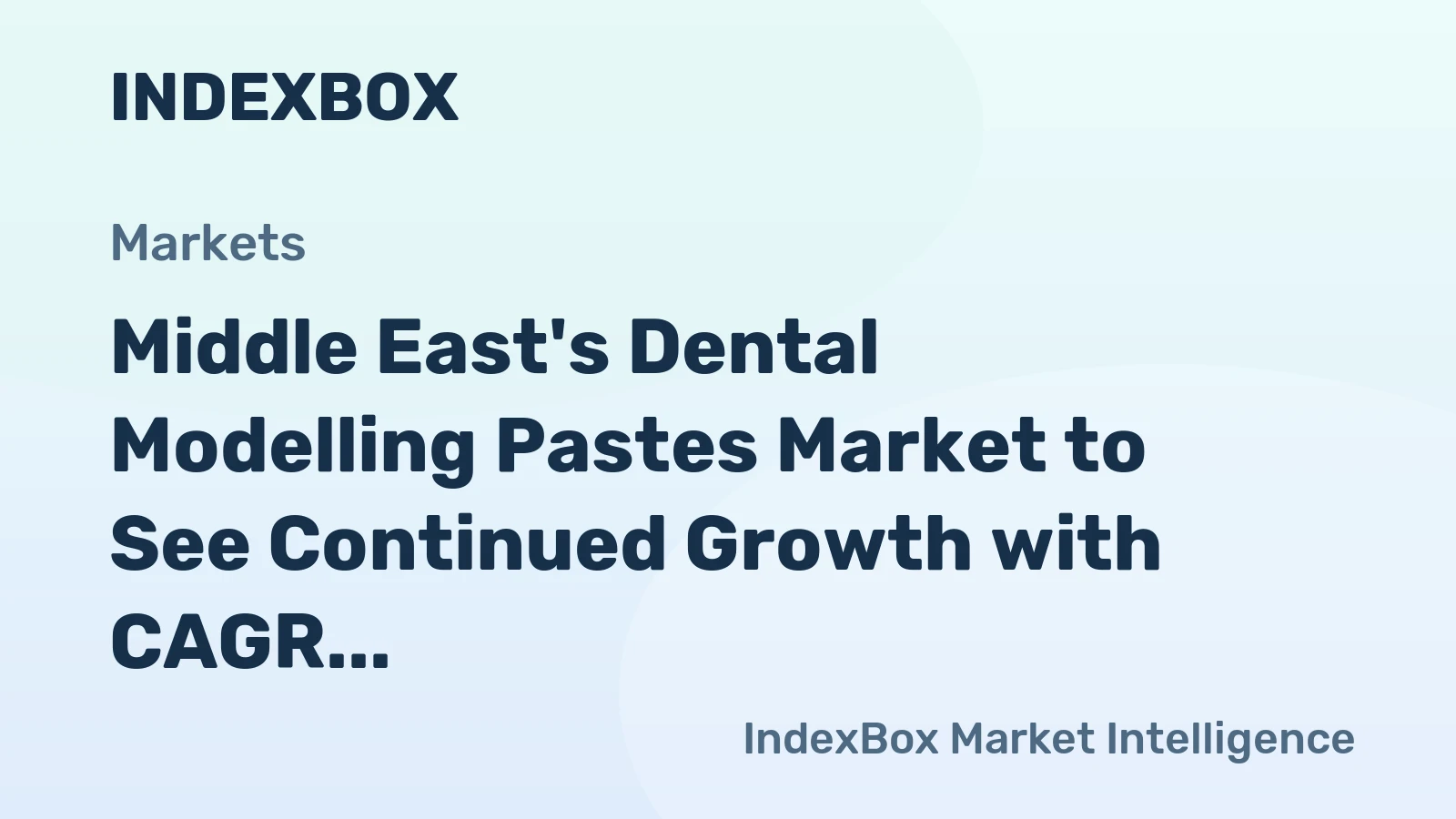 Middle East's Dental Modelling Pastes Market to See Continued Growth with CAGR of +1.7% by 2035