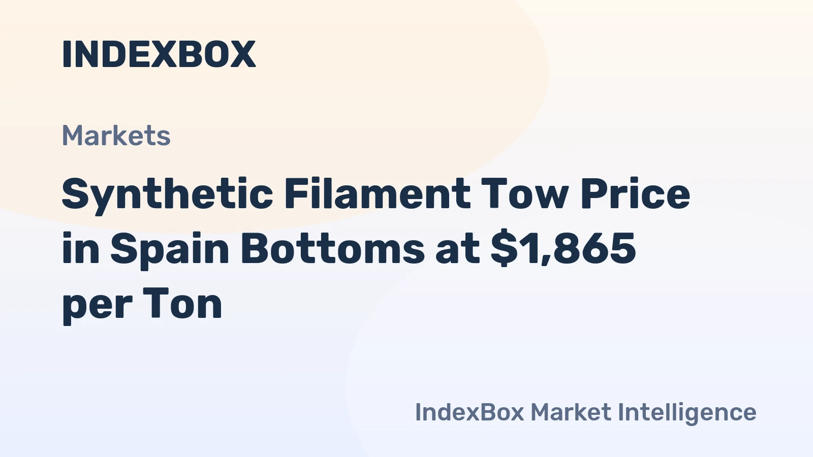 Synthetic Filament Tow Price in Spain Bottoms at $1,865 per Ton