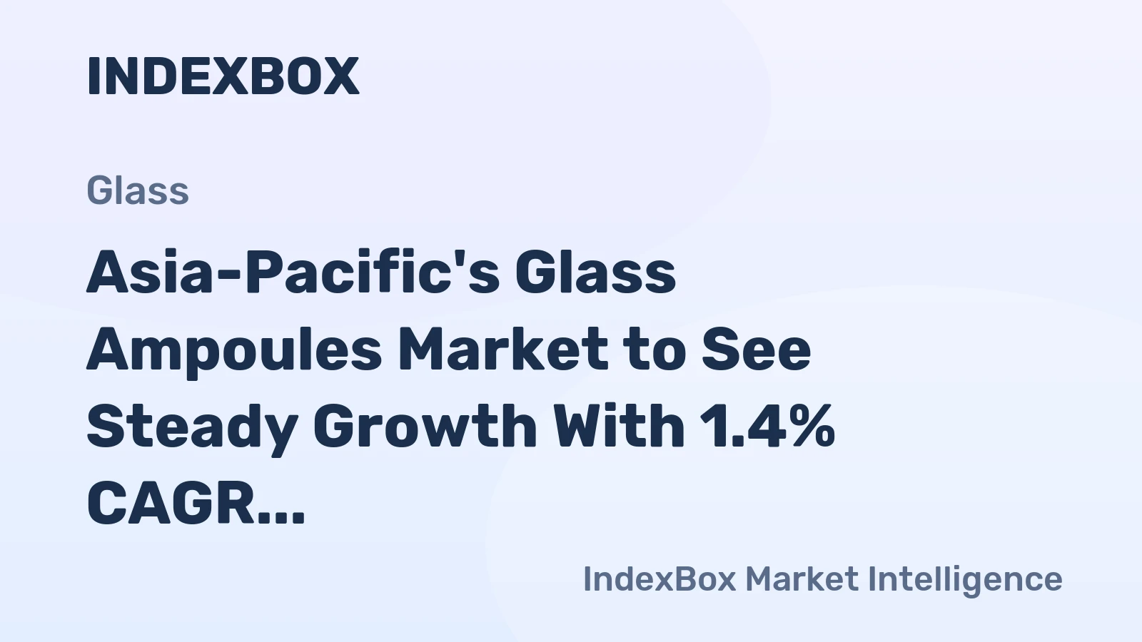 Asia-Pacific's Glass Ampoules Market to See Steady Growth With 1.4% CAGR Through 2035