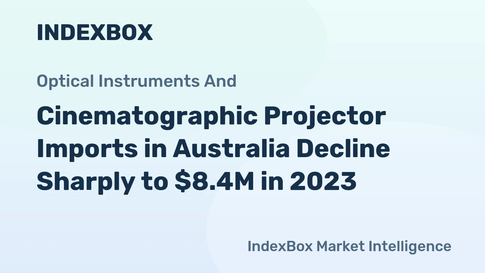 Cinematographic Projector Imports in Australia Decline Sharply to $8.4M in 2023