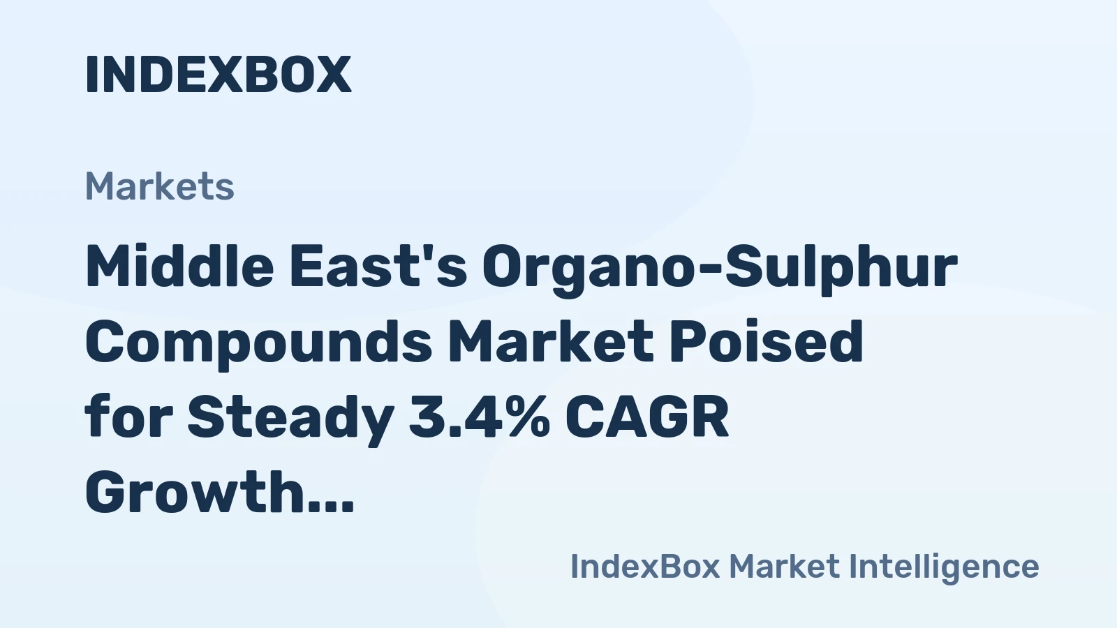Middle East's Organo-Sulphur Compounds Market Poised for Steady 3.4% CAGR Growth Through 2035