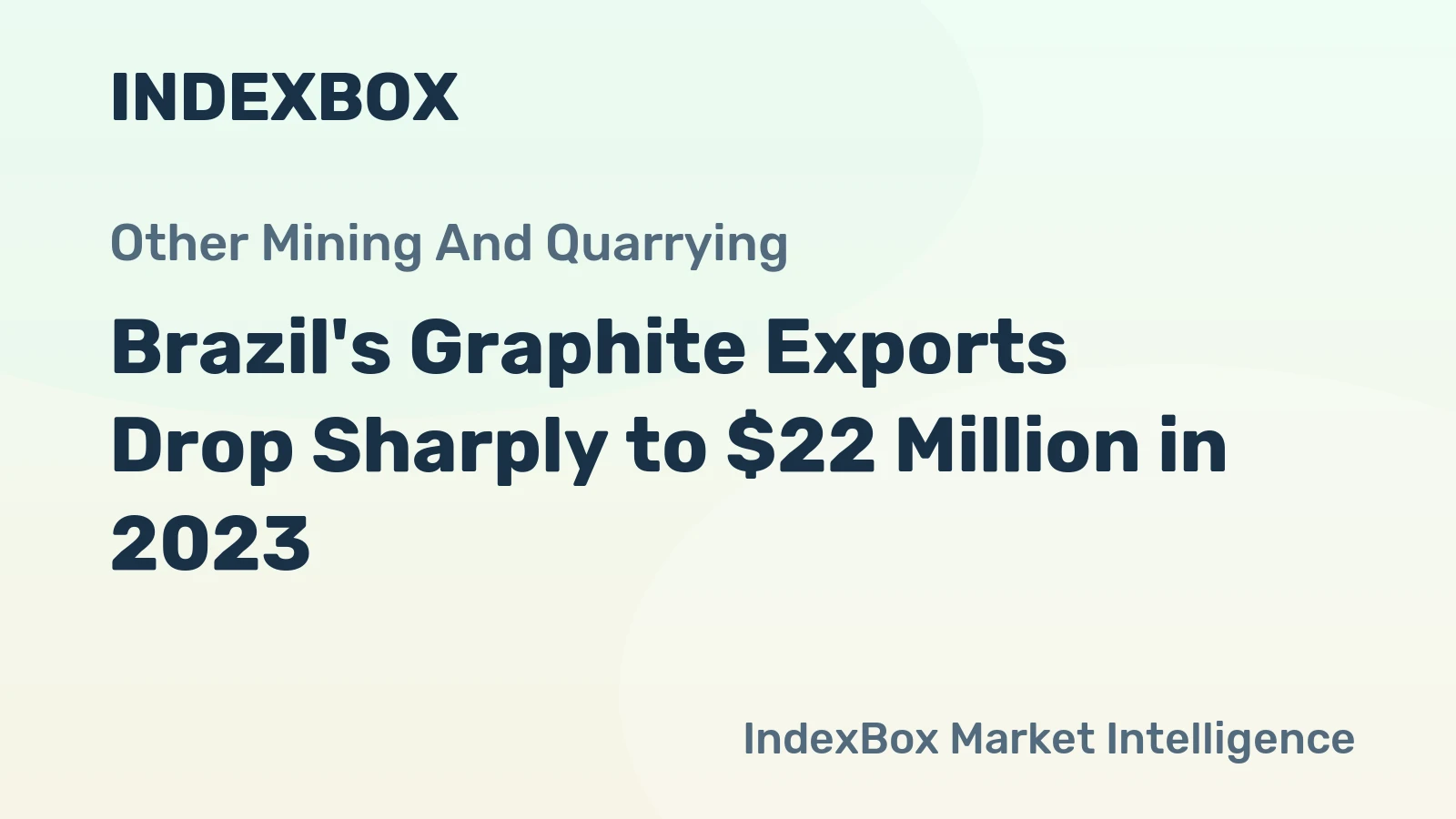 Brazil's Graphite Exports Drop Sharply to $22 Million in 2023