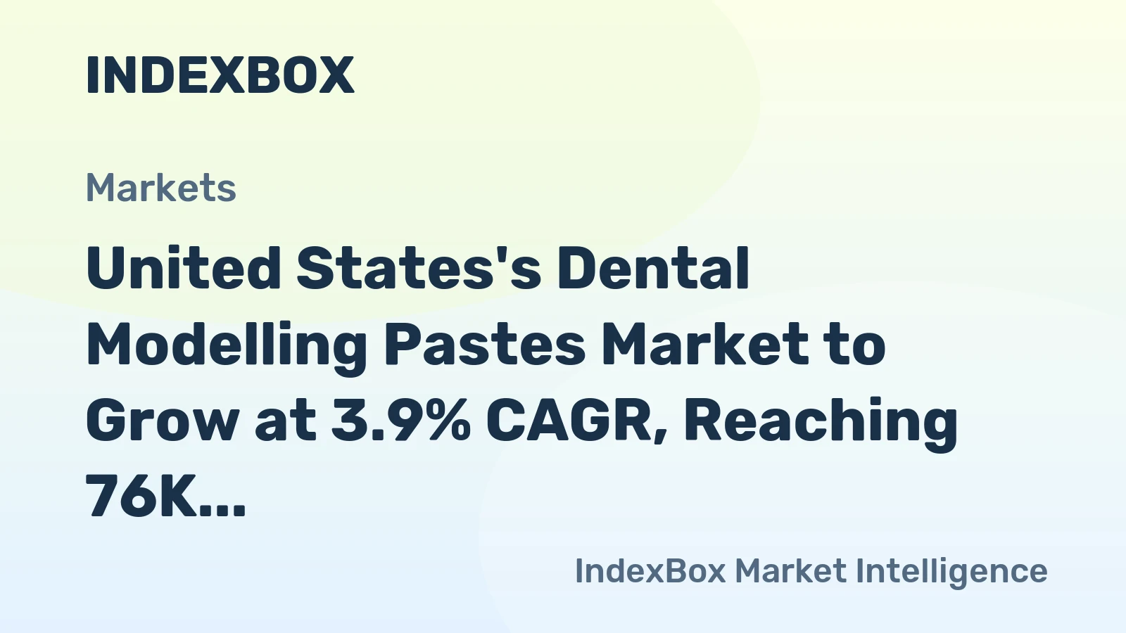 United States's Dental Modelling Pastes Market to Grow at 3.9% CAGR, Reaching 76K Tons by 2035, Valued at $458M