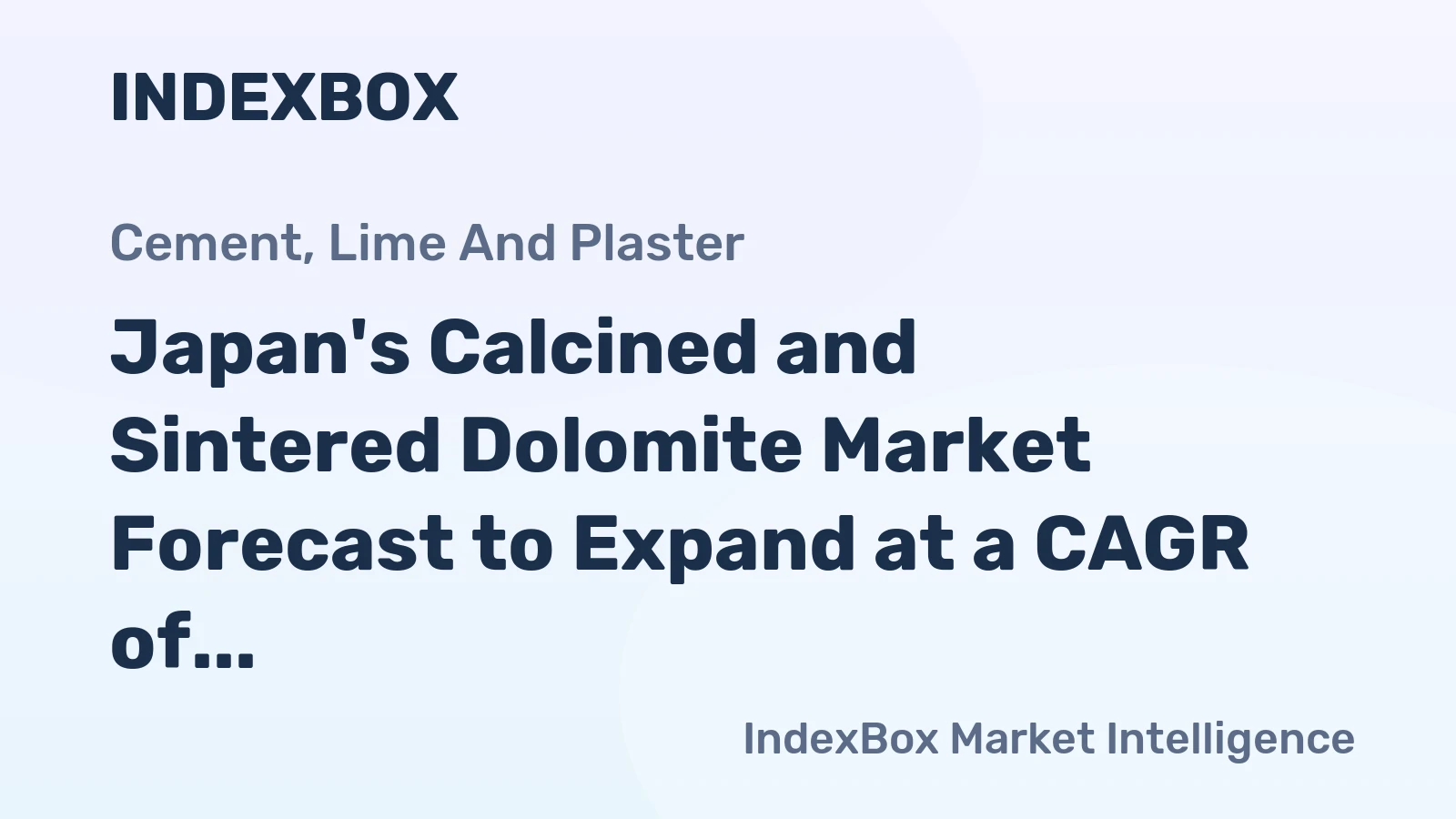 Japan's Calcined and Sintered Dolomite Market Forecast to Expand at a CAGR of +0.8% Through 2035