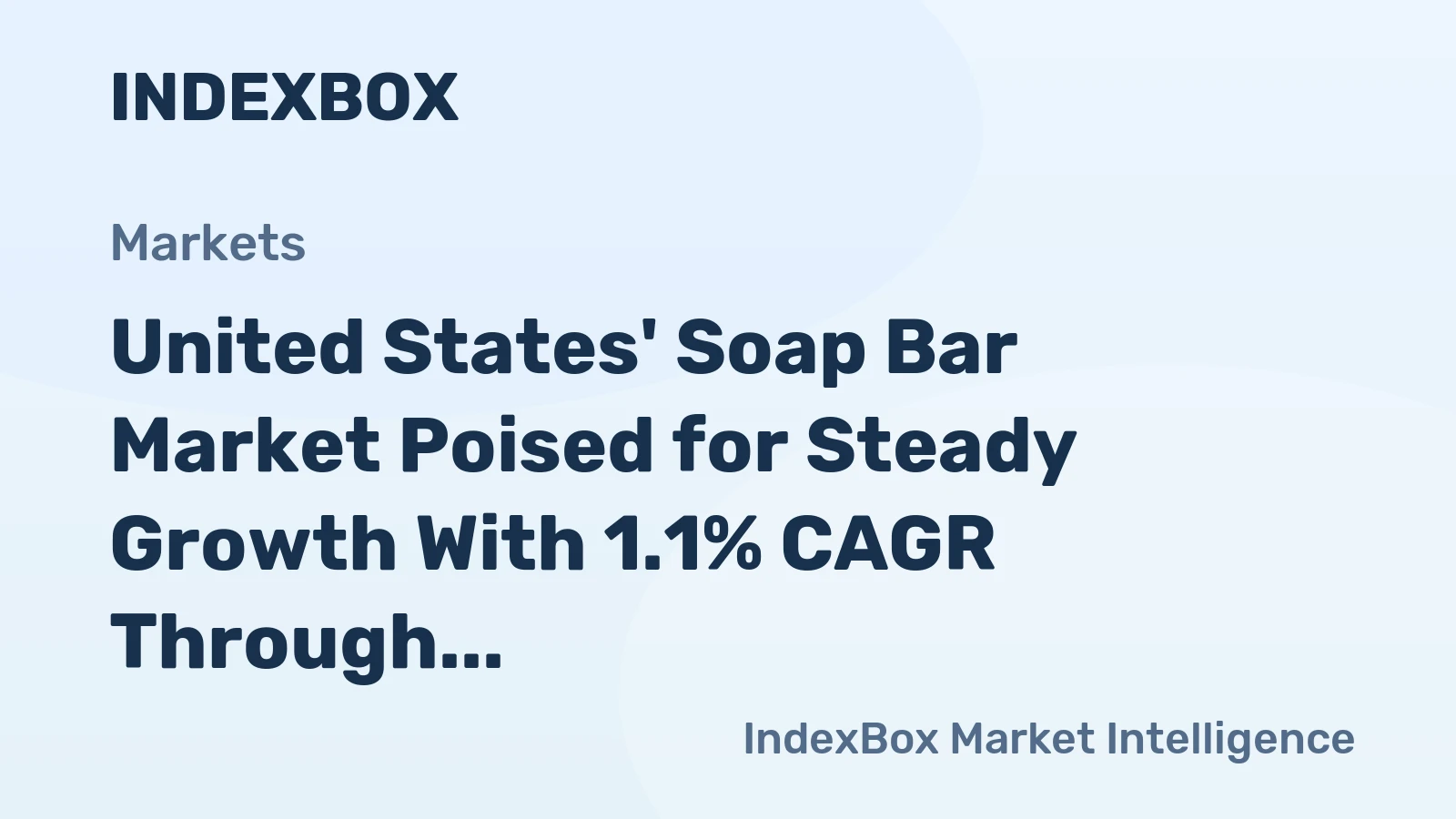 United States' Soap Bar Market Poised for Steady Growth With 1.1% CAGR Through 2035