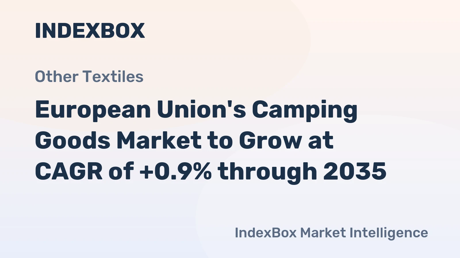 European Union's Camping Goods Market to Grow at CAGR of +0.9% through 2035