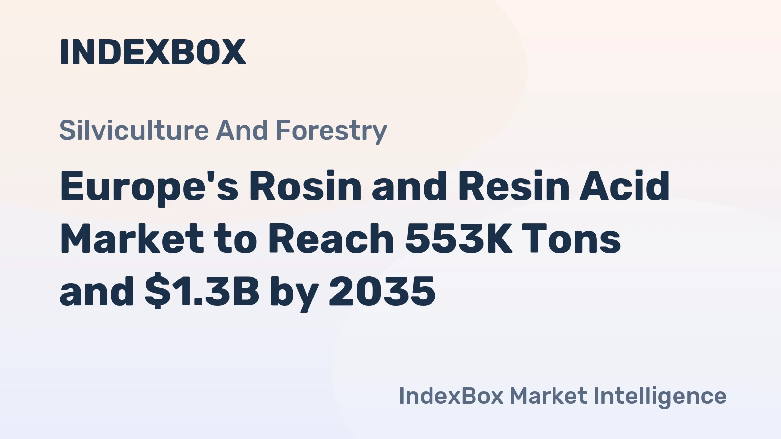 Europe's Rosin and Resin Acid Market to Reach 553K Tons and $1.3B by 2035