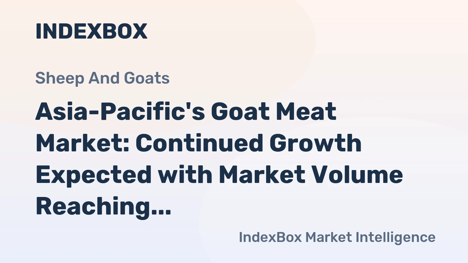 Asia-Pacific's Goat Meat Market: Continued Growth Expected with Market Volume Reaching 6.1M Tons and Market Value at $49.1B by 2035