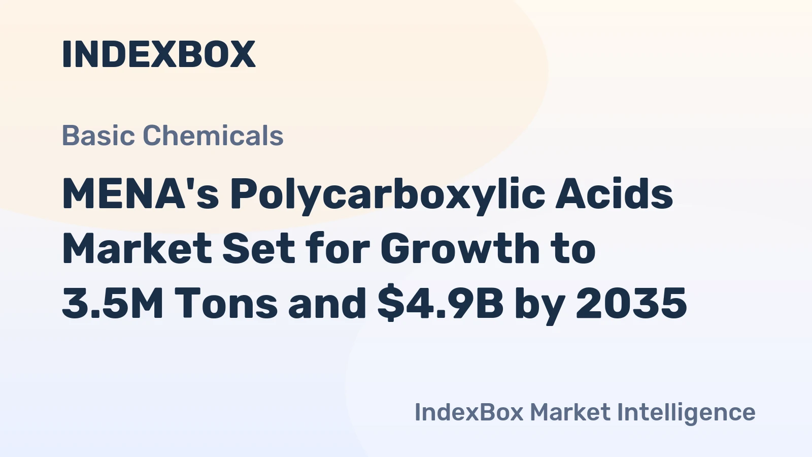 MENA's Polycarboxylic Acids Market Set for Growth to 3.5M Tons and $4.9B by 2035